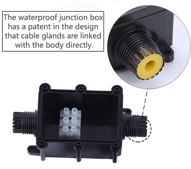 Led Pool Light Accessories Black Color Plastic Material Two Way IP68 ...