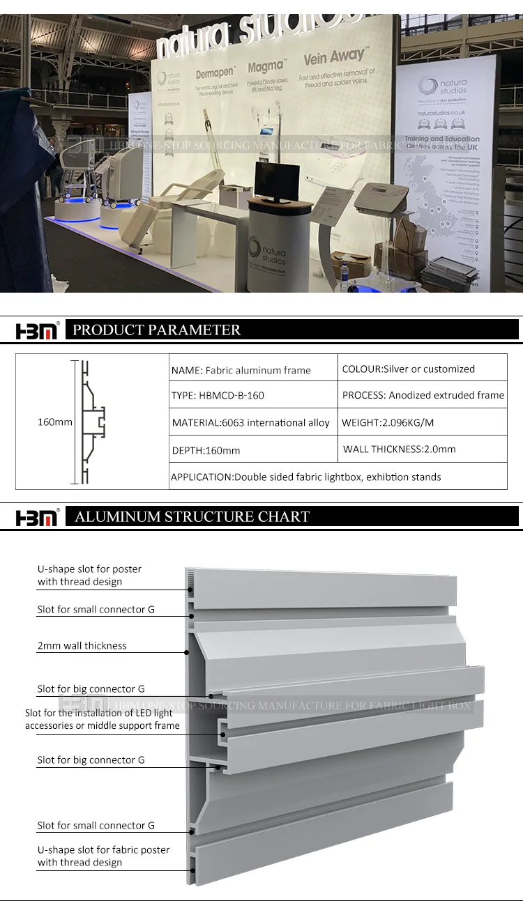 Double Side Light Box Profile - Aluminium Frame LED Light