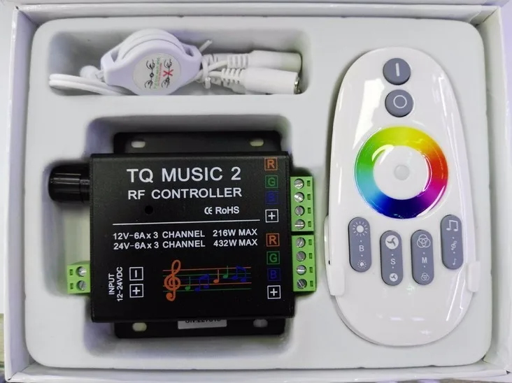 Rf Rgb Music Controller 12v-24v 3ch Tq Music 2 Rf Controller Wu-music-2 ...