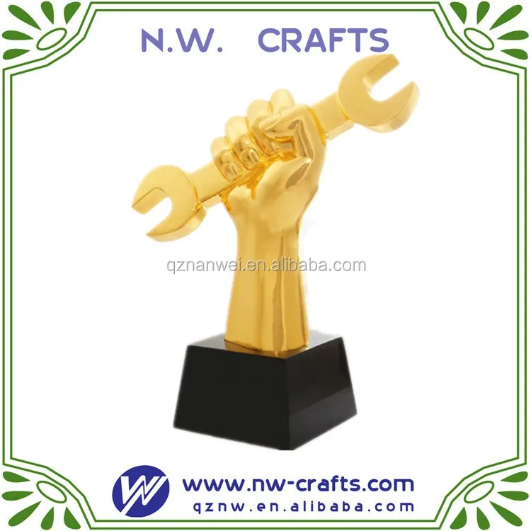 Resin Golden Wrench Award Trophy - Buy Trophies And Awards,Wrench Award ...