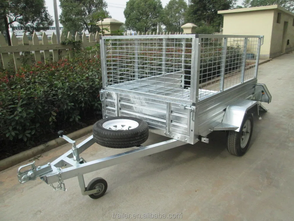 6x4 7x5 8x5 Galvanized Small Car Trailers - Max Payload 750KGS