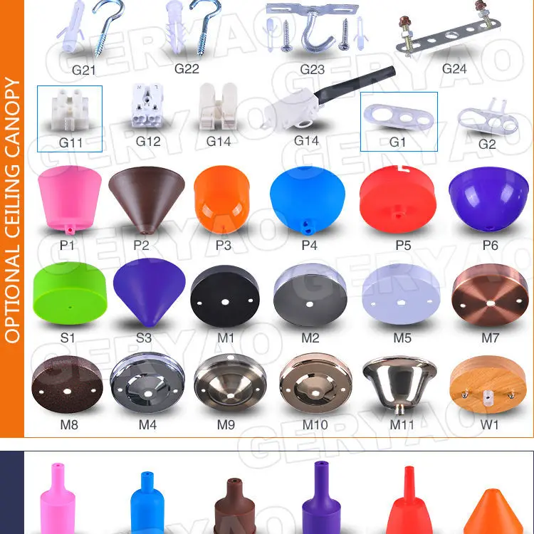 Simple Modern Ceiling Light With Plastic Ceiling Rose,Colourful Fabric ...