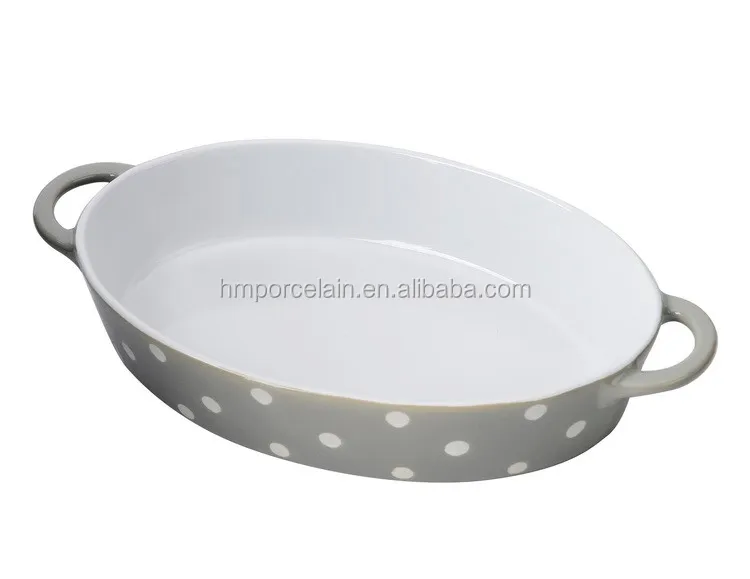 Ceramic Baking Tray Oem Design Accepted Oval Stoneware Bakeware With ...