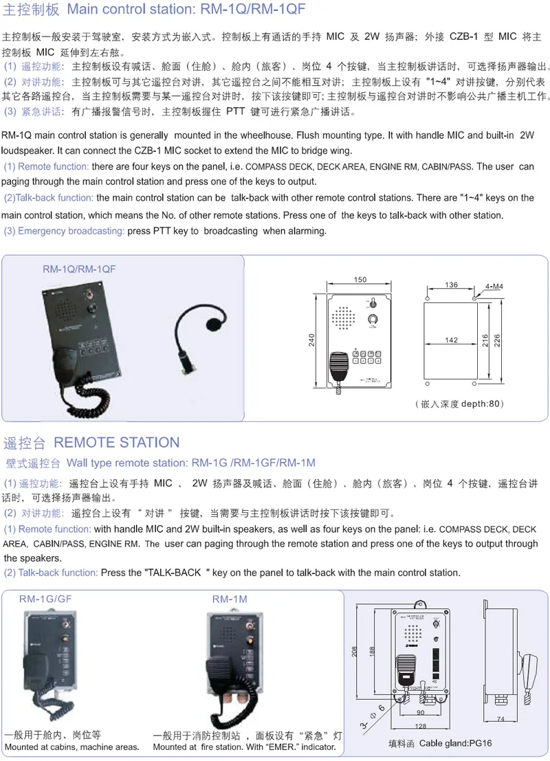 Professional Marine Public Address PA System with Loudspeaker for Boats ...