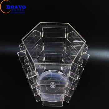 24 Pockets Rotating Perspex Lucite Business Card Holder Gift Card ...