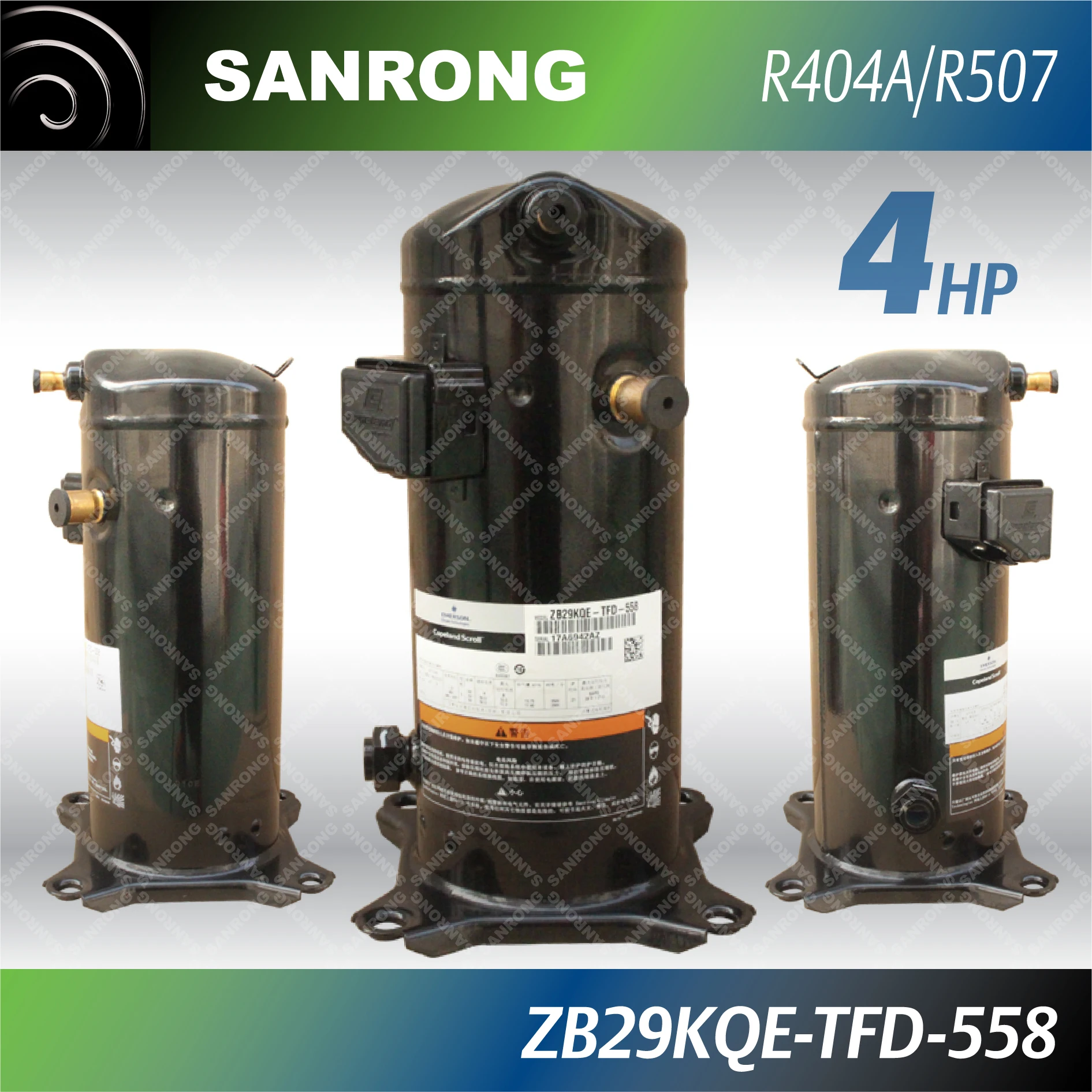 New R404A 4HP ZB29KQE-TFD Emerson ZB Copeland Scroll Compressor