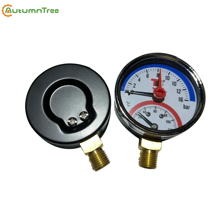 Thermo-Manometer Thermomanometer Temperature Pressure Gauge for Steam Boiler, Hot Water Boiler ...