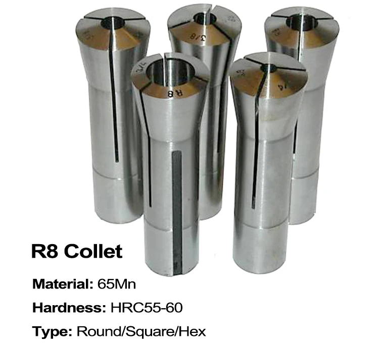 China Steel Spring Drill Collet Chuck R8 Milling Collets