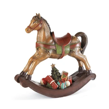 Holiday Decor Resin Christmas Rocking Horse - Buy Resin Christmas Horse ...