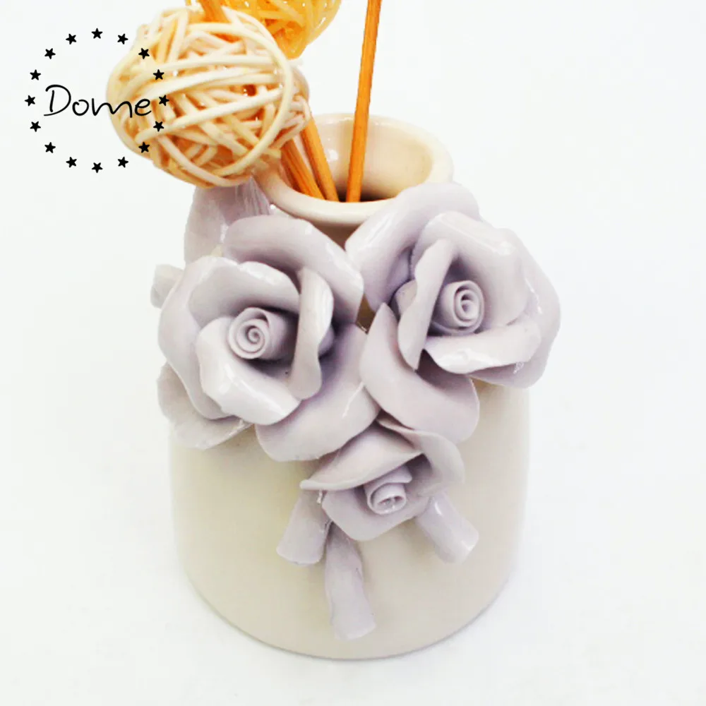 Porcelain Air Fresheners Bottle Flower Design Ceramic Reed Diffuser ...