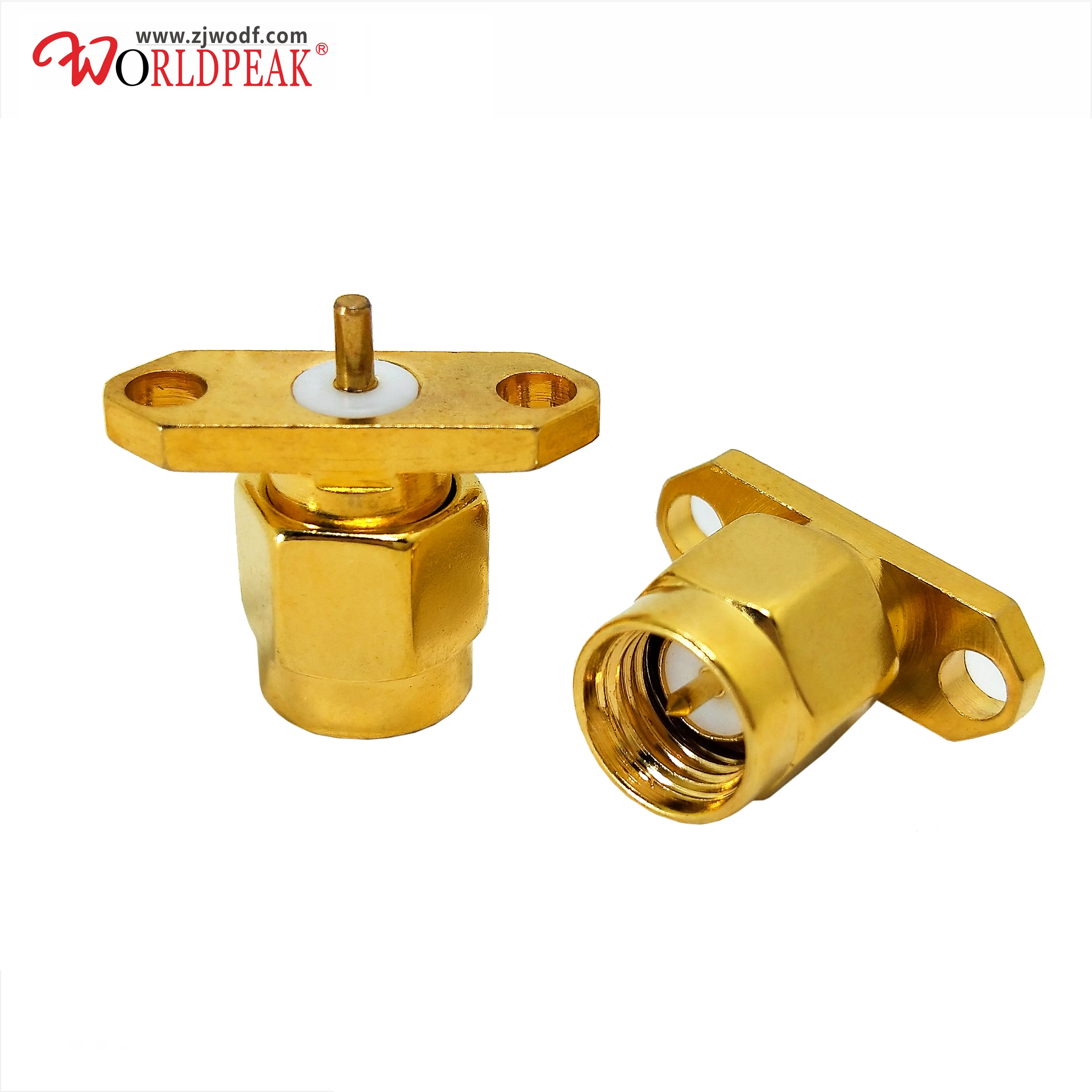 Sma Male Plug Flange 2 Hole Connector Panel Mount Rf Coaxial Sma ...