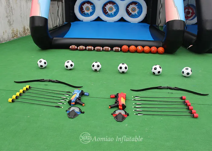 Interactive Shooting Games Inflatable Combi Sport Arena