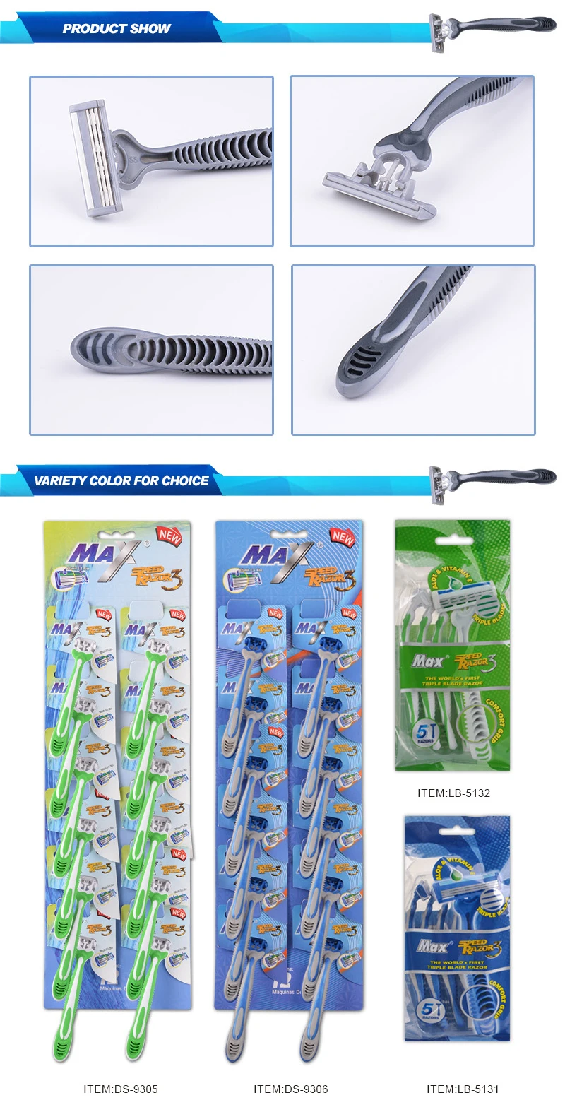 3 Blade Disposable Razor Shaving Safety Stick - Buy Disposable Razor ...