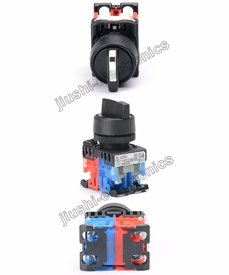 Ar22pr-3 22mm Plastic Rotary Switch 3 Position Selector Switch 1no 1nc - Buy Rotary Switch 3 ...