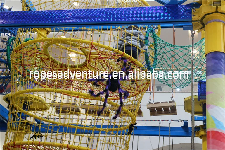 Indoor Playground Equipment Kids Park Games Ropes Course Zip Line - Buy ...