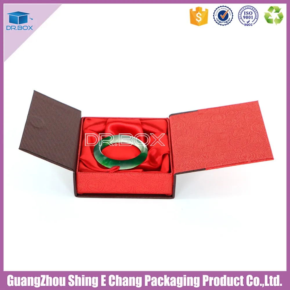 Customizable Paper Cardboard Bracelet Box - Red Greyboard