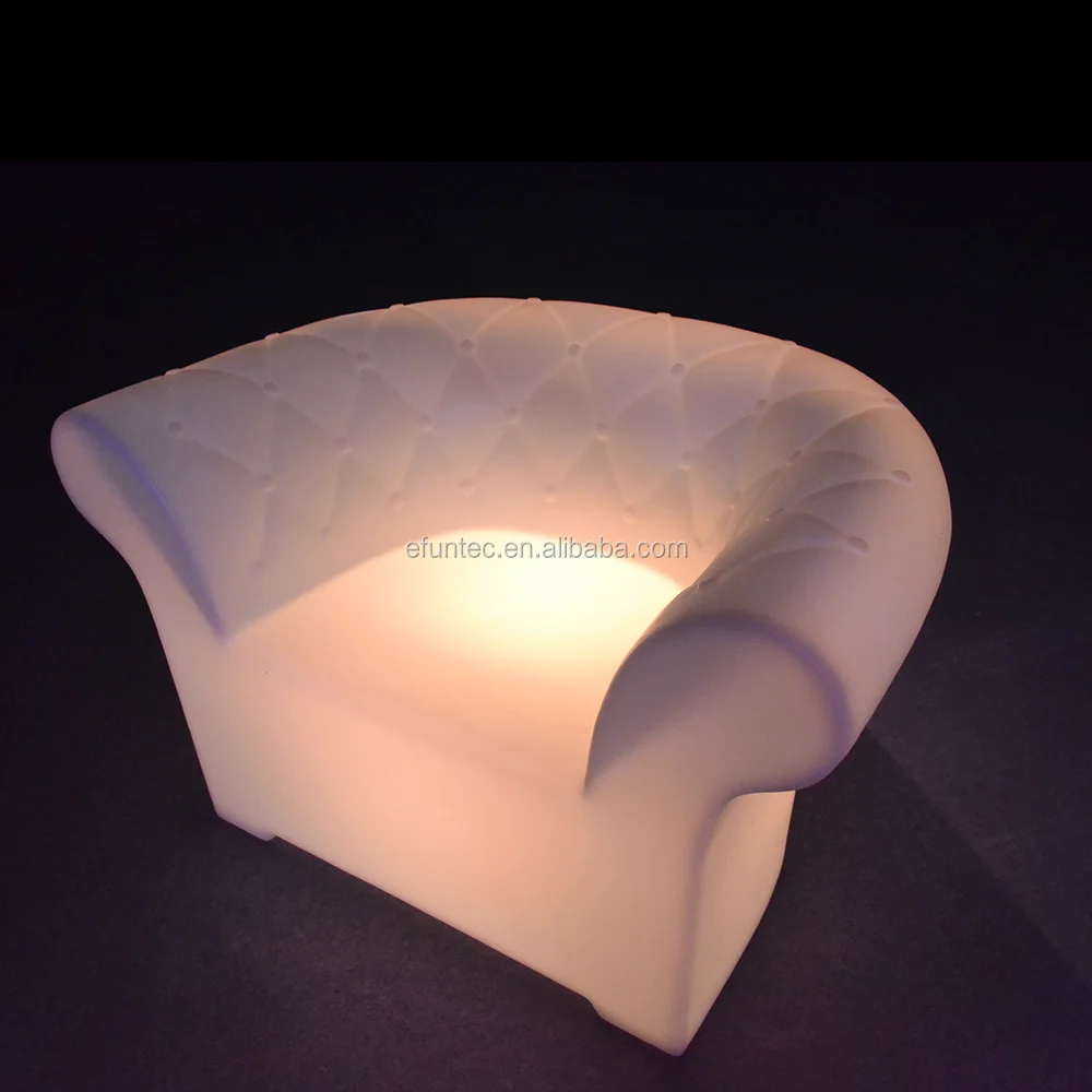 New Design Outdoor Led Furniture Illuminated Plastic Single Sofa Chair ...