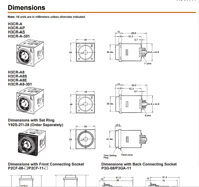 H3cr- H3cr/ H3cr-a8 Ac100-240/dc100-125 Solid-state Timer New And ...