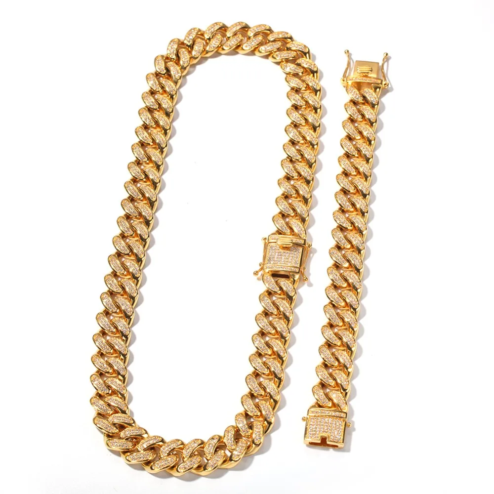 Stainless Steel CZ Cuban Link Chain - Durable & Stylish