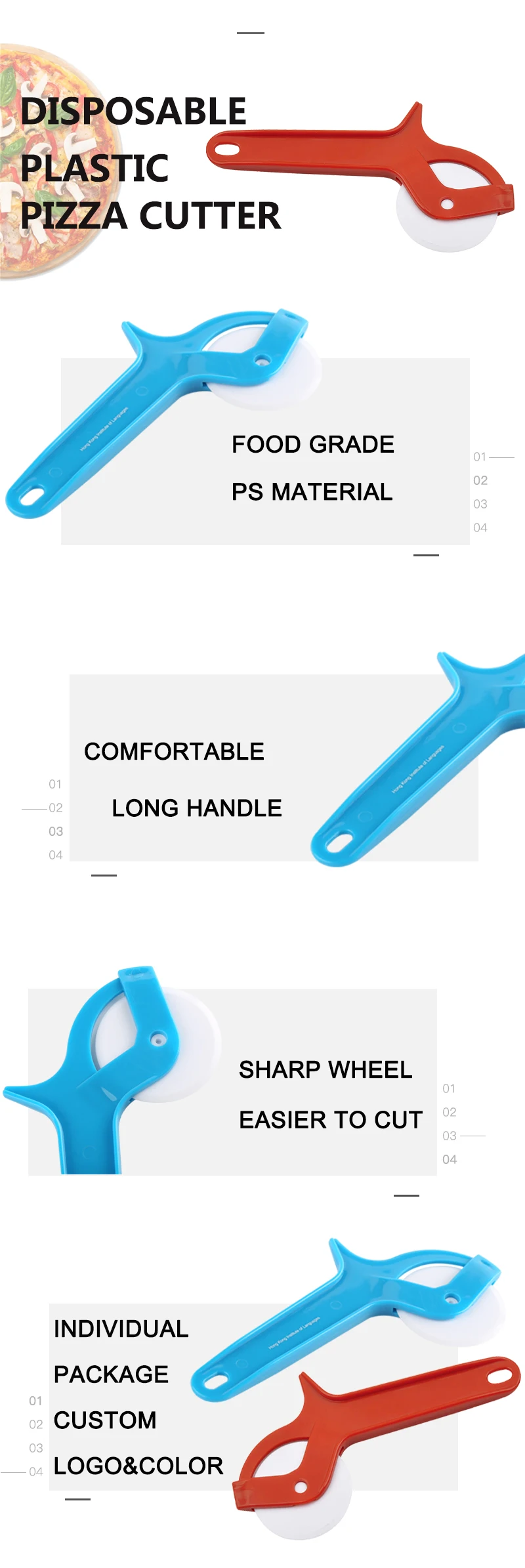 Cheap Wholesale Pizza Cutter Fork - Disposable & Sustainable