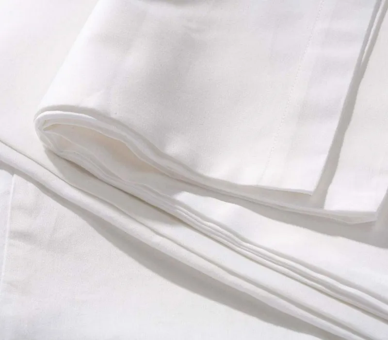 Plain White Hospital Bed Linen Sets - 180TC Polyester/cotton