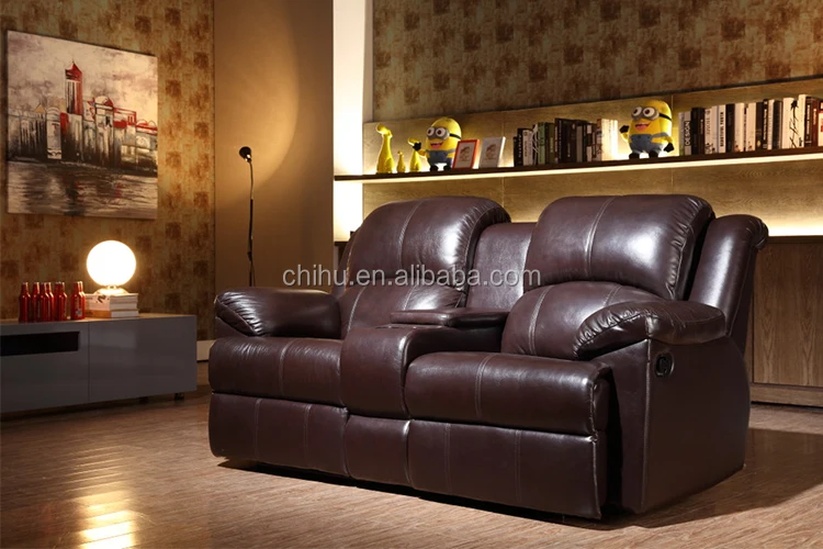 New Arrival Chocolate Leather Vip Private Cinema Sofa Home Theater Sofa ...