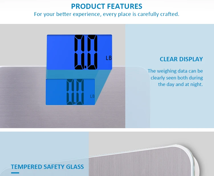 Hot Sell Bathroom Scales Electronic Balance Weighing Scale More Uniform ...