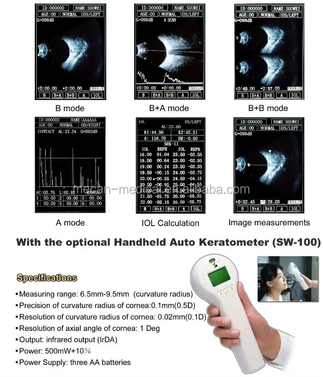 Portable Ophthalmic Ab Eye Scanner - Buy Eye Scanner,Ophthalmic A Scan ...