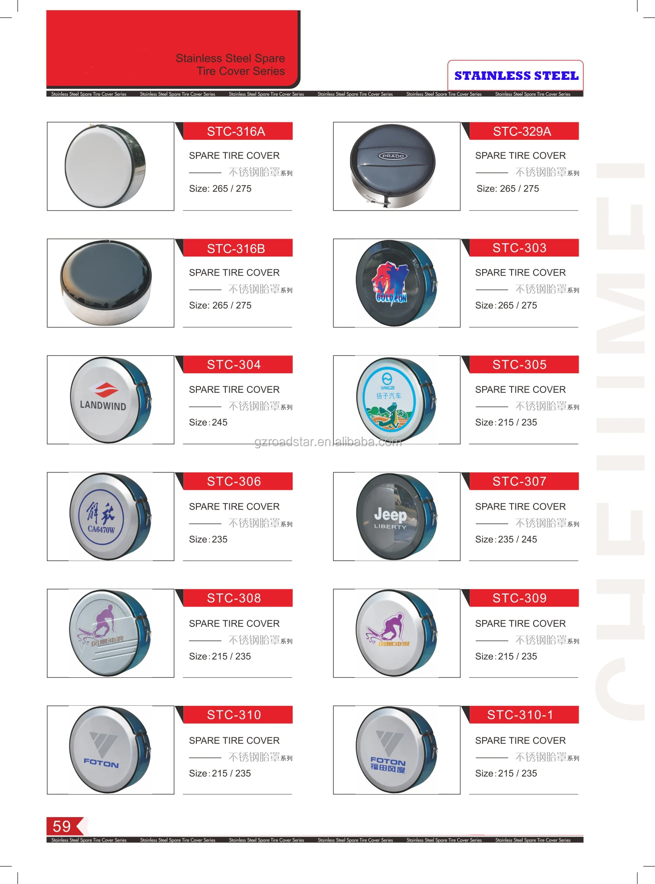 Custom Printed Stainless Steel Spare Tire Cover for Toyota Land Cruiser ...