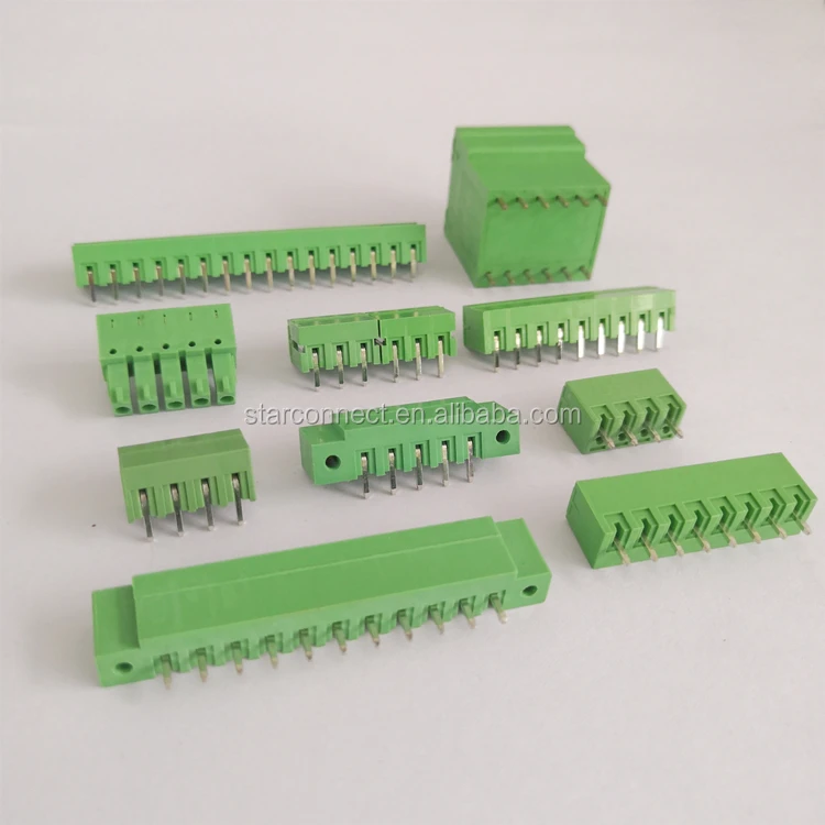 3.81mm Pitch Brass Pluggable Terminal Block 2P 4P 6P 8P 10P 12P 16P 18P ...