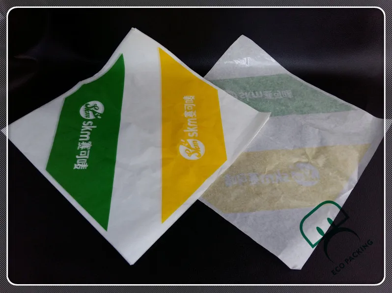 Custom Cheap Greaseproof Paper Oil Proof Burger Wrapping Paper - Buy ...