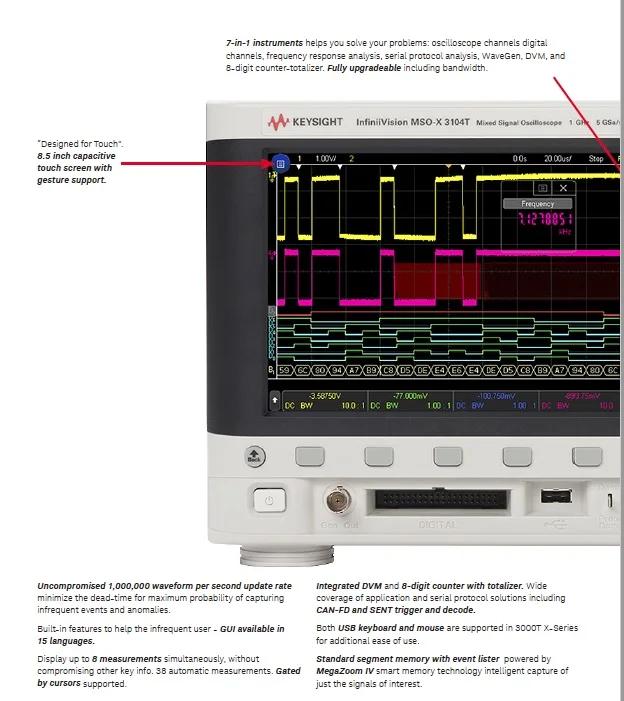 Original Keysight Dsox3024t 4 Channels 200mhz Oscilloscope - Buy ...