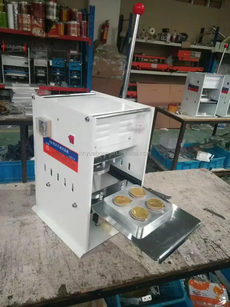 Piece Film Paper Aluminum Foil Lid Heat Sealer Sealing Machine For Pet ...