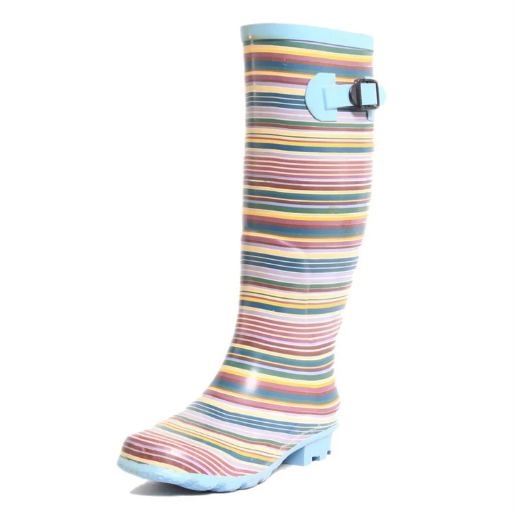 Fancy Women Rubber Rain Boots - Waterproof & Stylish