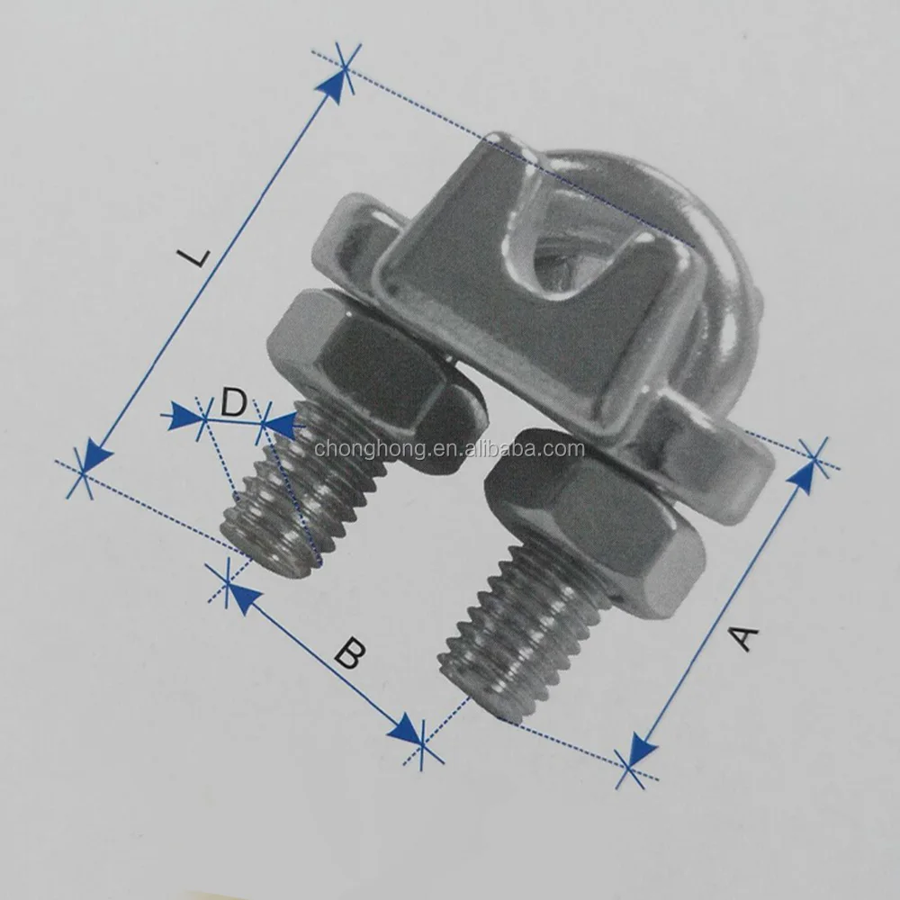AISI304/316 Stainless Steel Wire Rope Clips - Precision Clamps