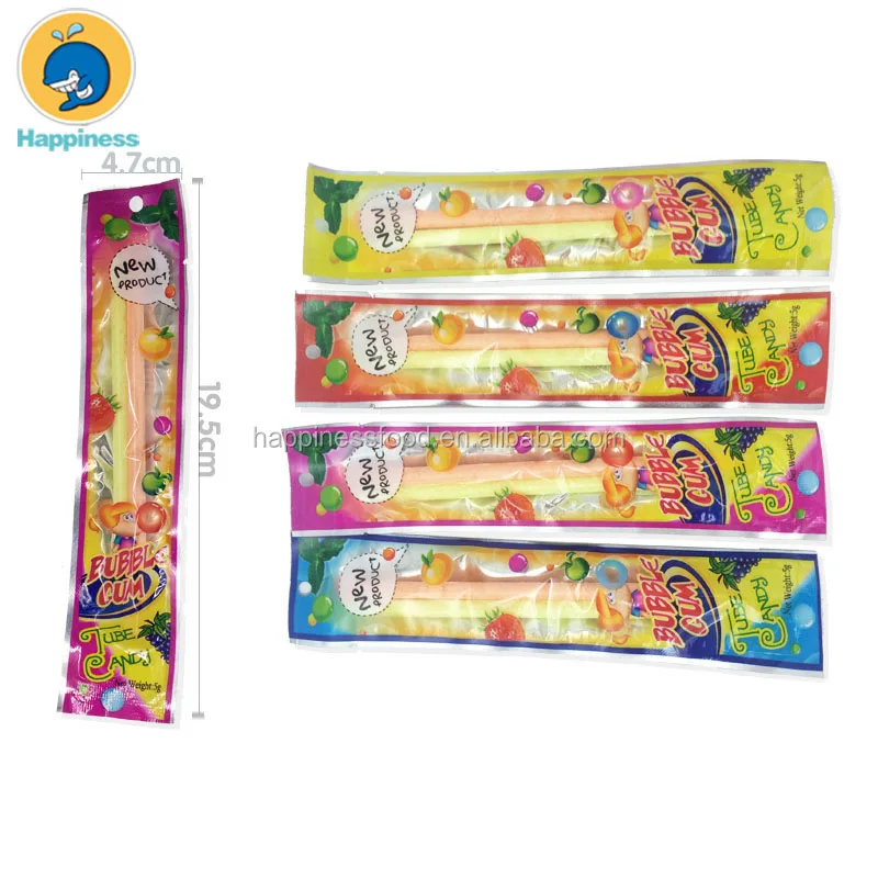 Chinese Fruit Flavor Powder Bubble Gum Tube Candy - Buy Bubble Gum ...