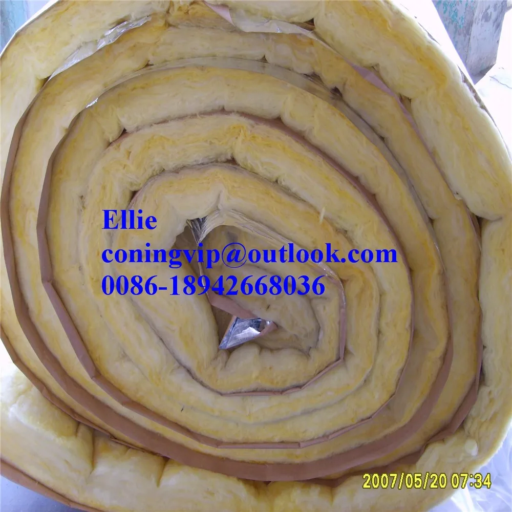 Glass Wool With Aluminum Foil Roof Thermal Insulation For Steel ...