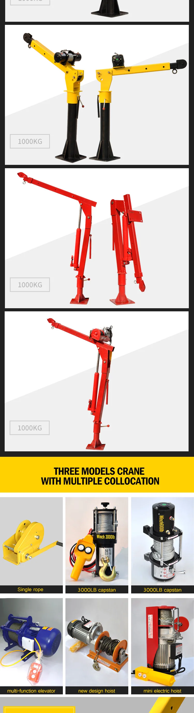 Light Weight Hydraulic Lifting Gear - Portable Mini Crane