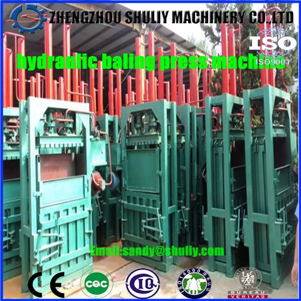 Hydraulic Plastic Bag Sack And Bale Press Machine Clothes Waste Baling ...