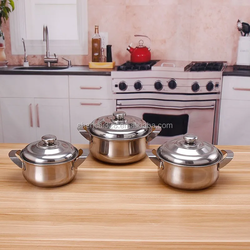 6pcs Cookware For Arabic Stainless Steel Cooking Pot Set / Kitchen Set ...