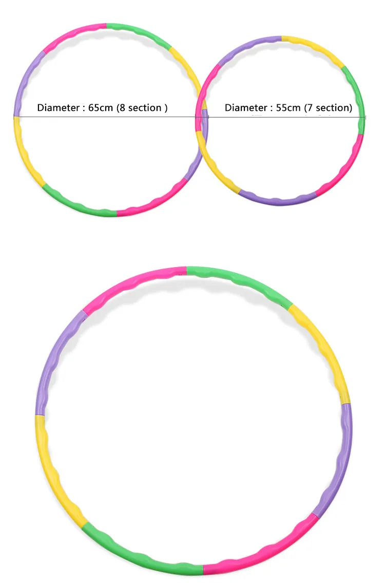 Wholesale Good Quality Hula Hoop Multi-color Plastic Fitness Kids Hula ...