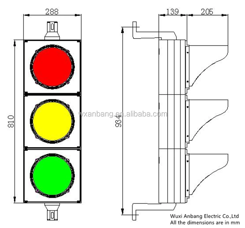 200mm Smart Vehicular Semaforo with PC Housing - IP55