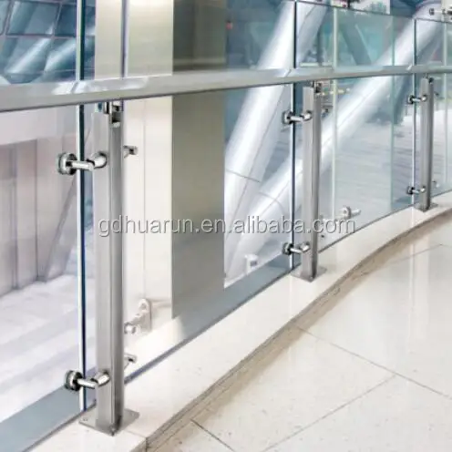 French Prefabricated Curved Terrace Glass Railing System