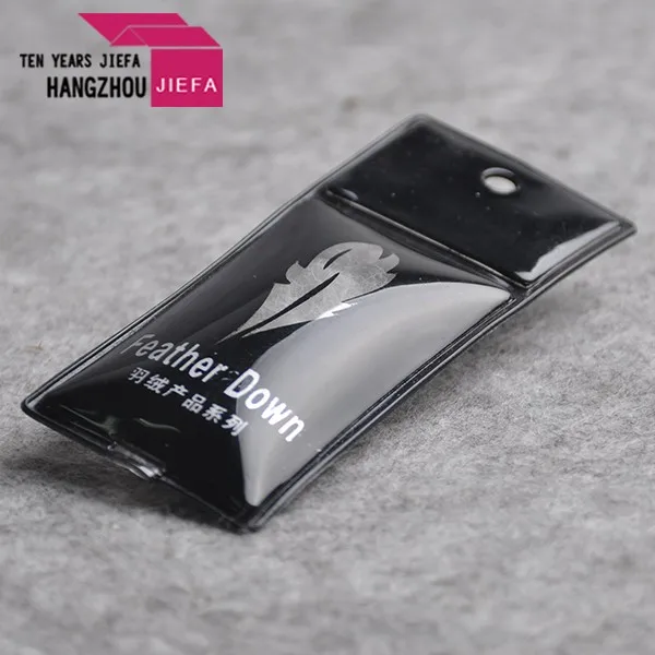 Pvc Down Filling Hang Tag/tpu Jacket Hang Label For Clothing Plastic ...