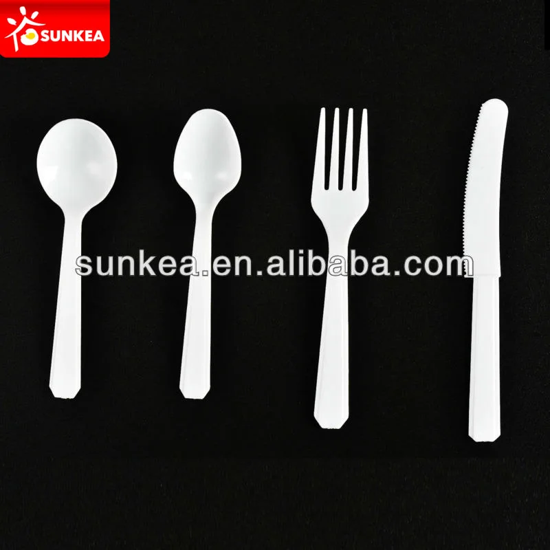 Eco-friendly Fast Food Restaurant Plastic Disposable Spoons and Forks