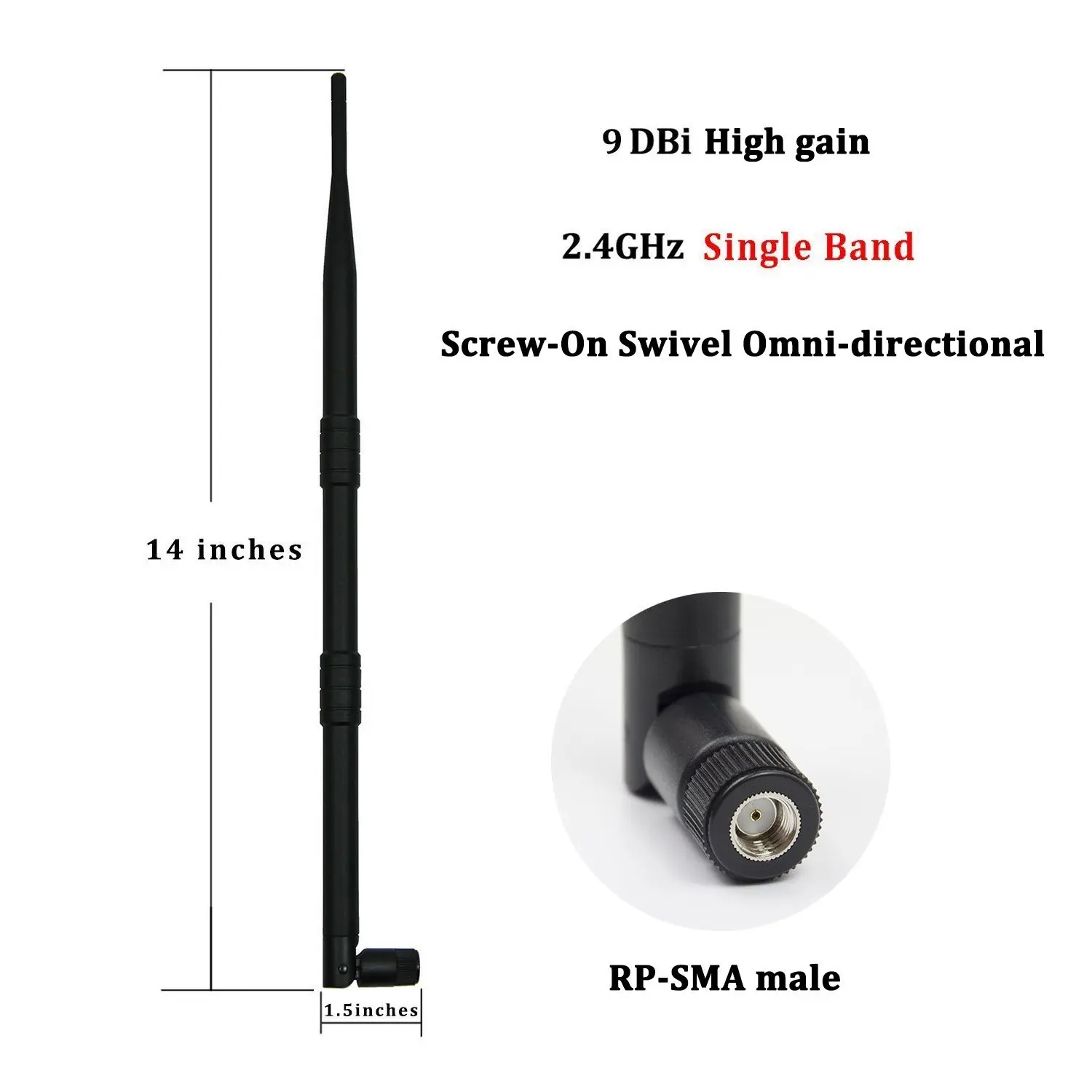 High Gain Wifi Modem Antenna 9dbi Wifi Antenna With Magnetic Base - Buy ...