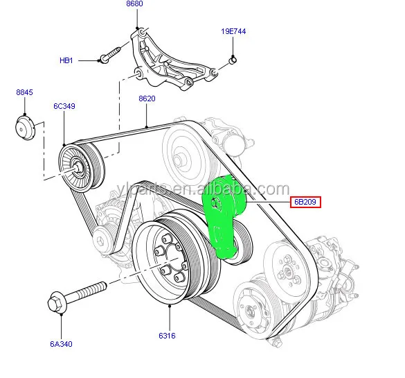 Oe Ref.lr035546/lr010756 High Quality Tensioner Fit Fordiscovery 4 ...