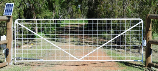 Heavy Duty 12ft Farm Half Mesh Gate with Hinge & Latch Hardware