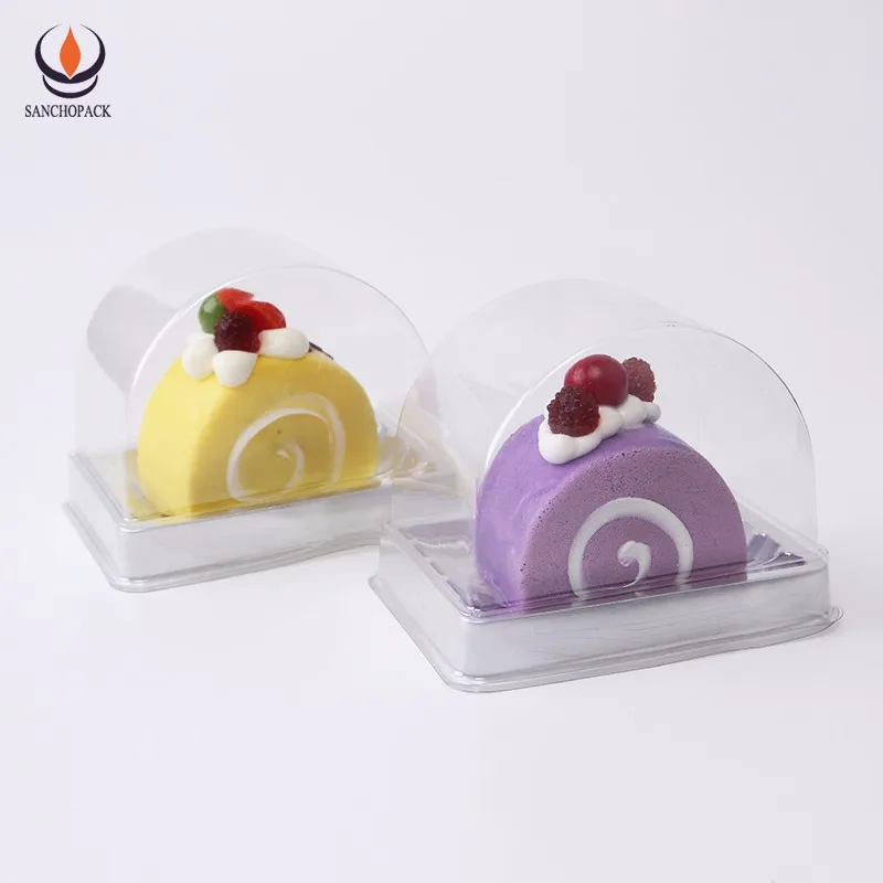 Plastic Swiss Roll Cake Packaging Box Container - Buy Cake Roll ...