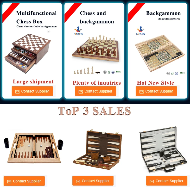 Top Backgammon Set - Classic Board Game with PU Leather Case